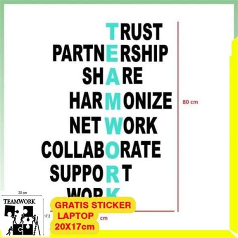 Jual UNIK KANTOR STIKER DINDING RUMAH KACA STICKER OFFICE WALL TEAMWORK Kab Bekasi Planet