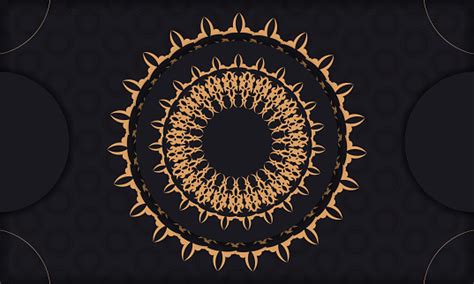 빈티지 패턴으로 인쇄 가능한 초대 장을 디자인하기 위한 템플릿 고급 모노그램 장식과 텍스트에 대한 장소와 검은 벡터 배너 검은색에 대한 스톡 벡터 아트 및 기타 이미지