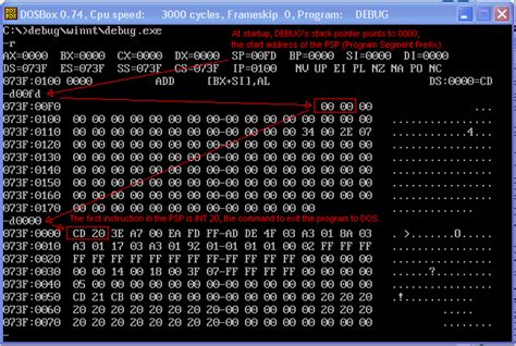 Assembly 使用 Int 0x20 和 Int 0x21 Ah0x4c 退出 16 位汇编程序有什么区别？stack