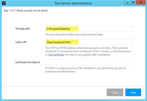 Seq Service Administration App Doesn T Read Current Settings Issue Datalust Seq Tickets