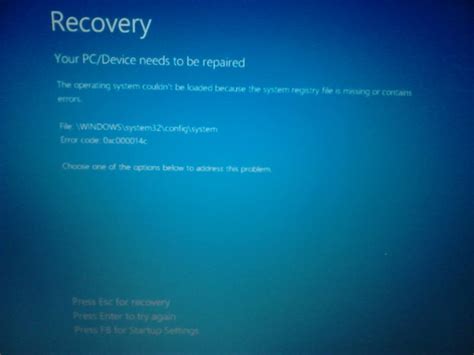 Windows Blue Screen System Registry File Is Missing Or Contains Microsoft Community