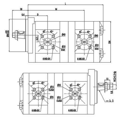 High Pressure Hydraulic Tandem Pumps China Tandem Gear Pump And Deutz