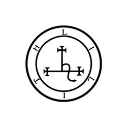 Sigil Lucifer A Symbol Satanic God Lucifer Vector Image