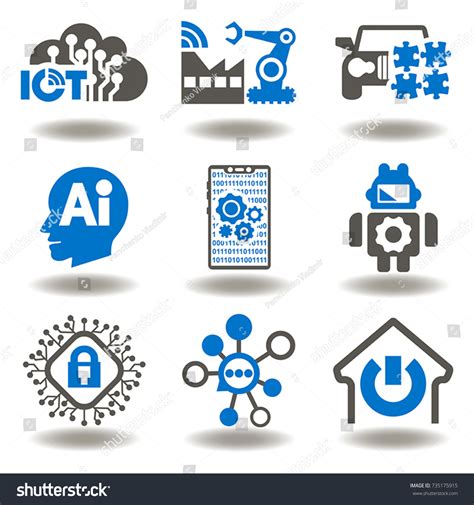 Internet Things Iot Artificial Intelligence Ai Stock Vector Royalty Free 735175915 Shutterstock