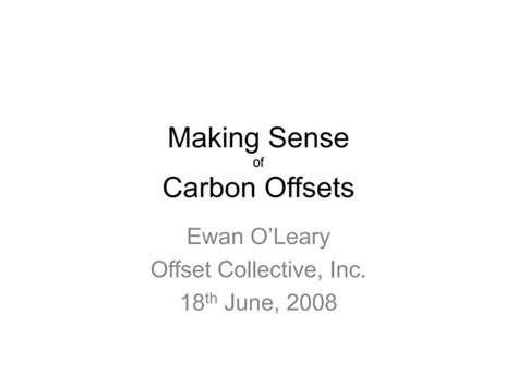 Carbon Offsetting Pptx
