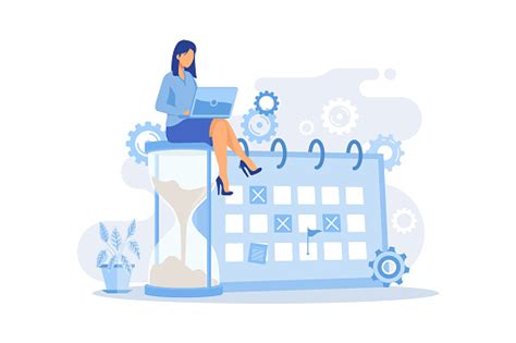 마감일 추상 프로젝트 관리 작업 시간 제한 작업 기한 마감일 알림 학습 과제 달성 세금 납부 계획 평면 디자인 현대 삽화 개념에