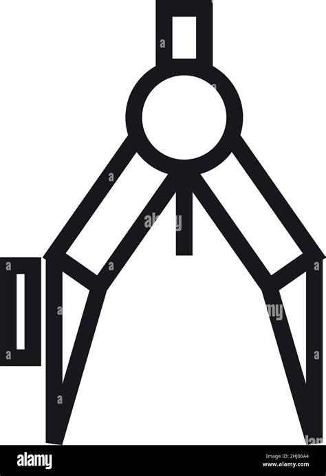 Drawing Compass Icon Technical Divider In Linear Style Stock Vector Image And Art Alamy