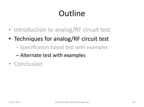 Ppt Analog And Rf Circuit Testing Powerpoint Presentation Free Download Id 1587503