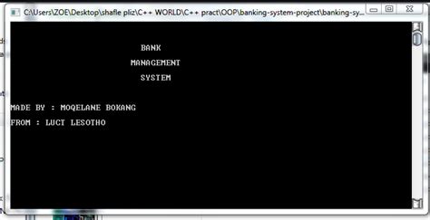 C Banking System Using Console And File To Store Records Sourcecodester