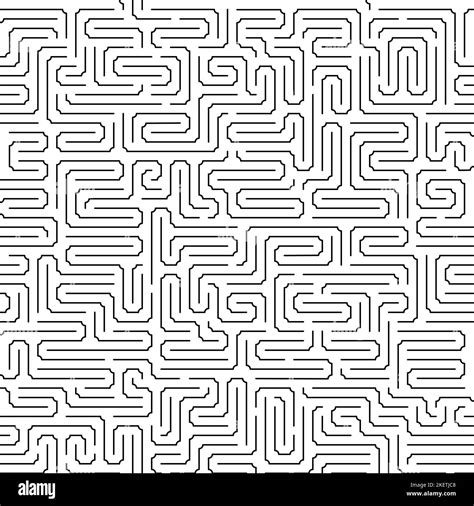 Simple Vector Seamless Monochrome Pattern Of Lines And Angles Vector