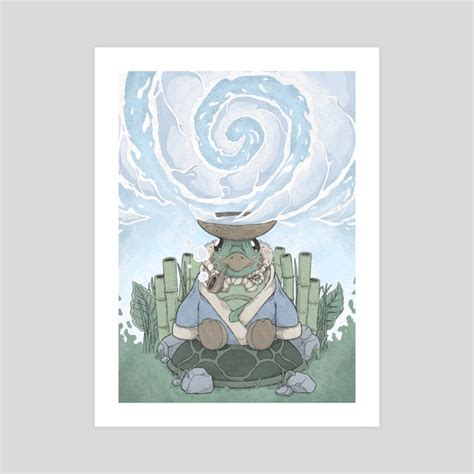 Cute Yokai Kappa Kawaii An Art Print By Patrik Perk Inprnt