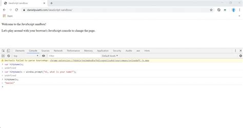 Writing Javascript Code In Your Web Browsers Developer Console Daniel Puiatti