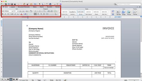 How To Create An Invoice In Word Document Bjbda