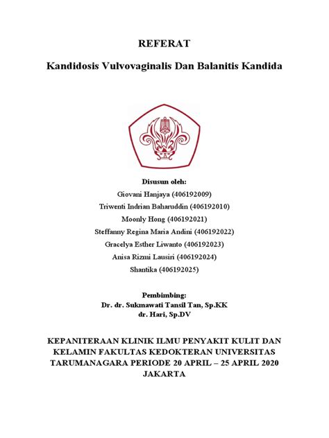 Kandidosis Vulvovaginalis Dan Balanitis Kandida Tinjauan Pustaka