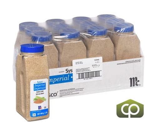 Sysco Imperial Mccormick Spice Celery Salt 900g 1 98 Lbs 12 Case