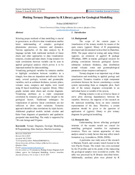 Pdf Plotting Ternary Diagrams By R Library Ggtern For Geological Modelling