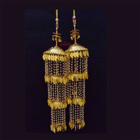 Golden Bangle Jhallar Kaleera Pair J0933