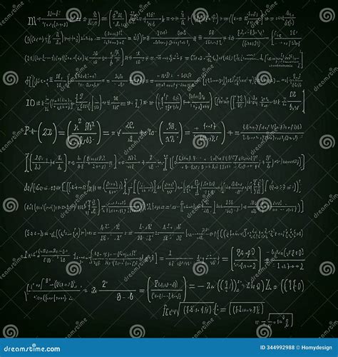 Chalkboard With Complex Equations And Diagrams Showcasing Mathematical Chalkboard With Complex Equations And Diagrams Showcasing Mathematical