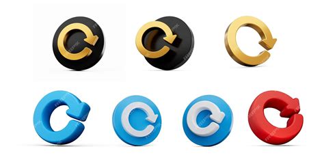 Premium Photo 3d Different Styles Of Refresh Reload Symbols With