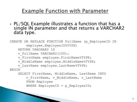 Function In Plsql Pptx Databases Computer Software And Applications