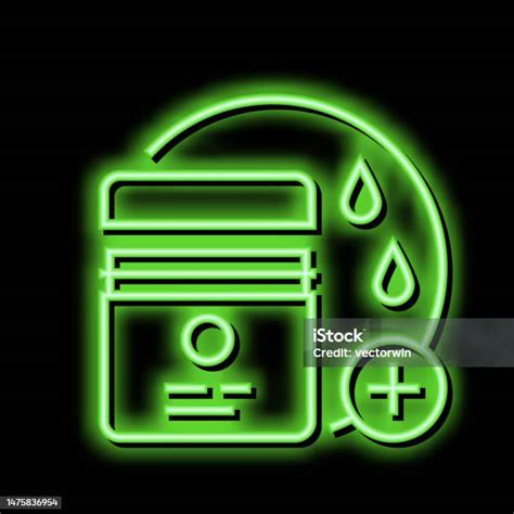 보습 크림 네온 글로우 아이콘 그림 건조한에 대한 스톡 벡터 아트 및 기타 이미지 건조한 벡터 불타는 듯한 Istock