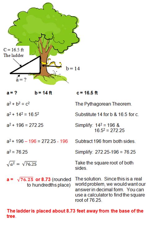 Pythagorean Theorem Review Worksheet Answers
