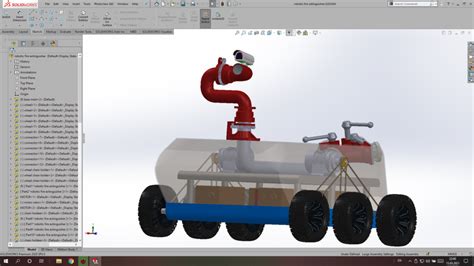 Fire Extinguisher Robot D Cad Model Library Grabcad