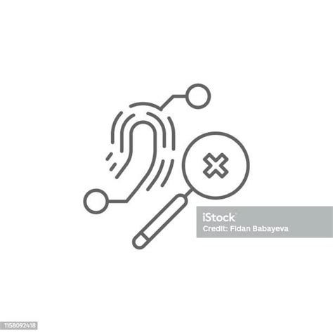 정의 조사 개요 아이콘입니다 법률 일러스트 라인 아이콘의 요소입니다 표지판 기호 및 벡터는 웹 로고 모바일 앱 Ui Ux에 사용할 수 있습니다 Criminal
