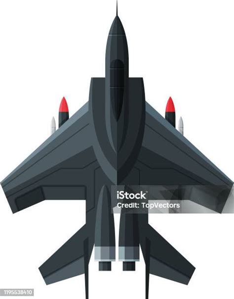 제트 군용 항공기 위에서 비행기보기 항공 수송 벡터 일러스트 공군에 대한 스톡 벡터 아트 및 기타 이미지 공군 관광 교통수단 Istock
