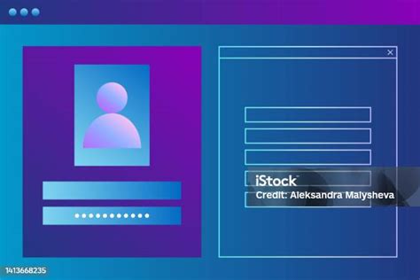 Composition With User Interface Element Login Form Flat Vector