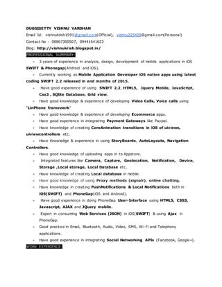 Resume IOSDev PDF