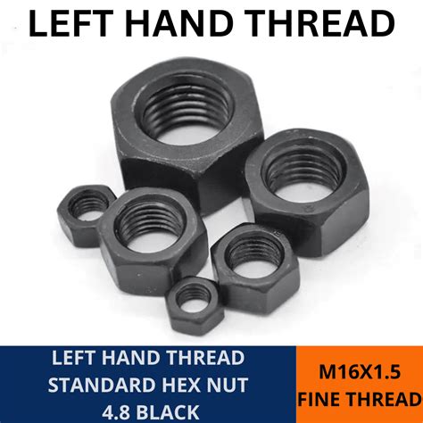 Left Hand Thread Standard Hex Nut Fine Thread Gold Coast Bolt In