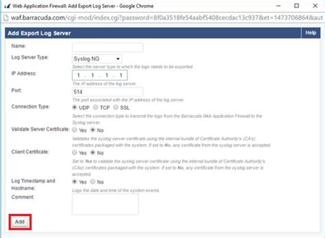 Barracuda Web Application Firewall Configuration On Premises Netenrich