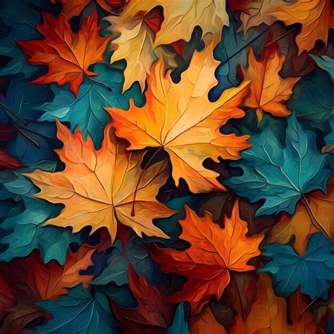 Premium Ai Image Abstract Leaves Coloful