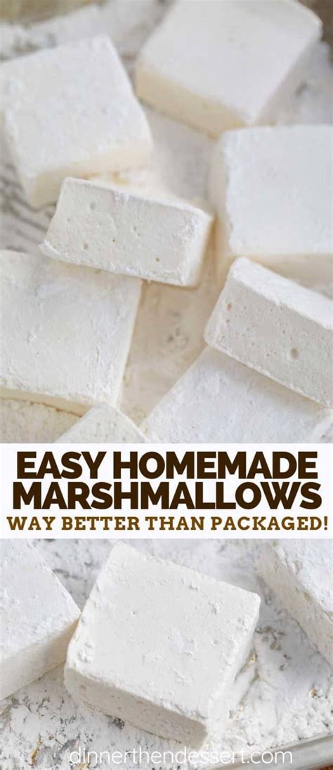 Homemade Marshmallows Made From Gelatin Sugar Corn Syrup And Vanilla