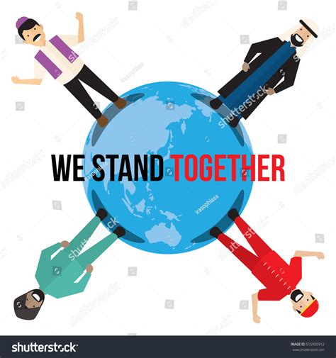 Unity Togetherness Poster Design Concept Stock Vector Royalty Free Shutterstock