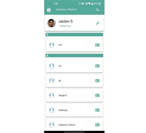 Simple Contacts App Built With Flutter