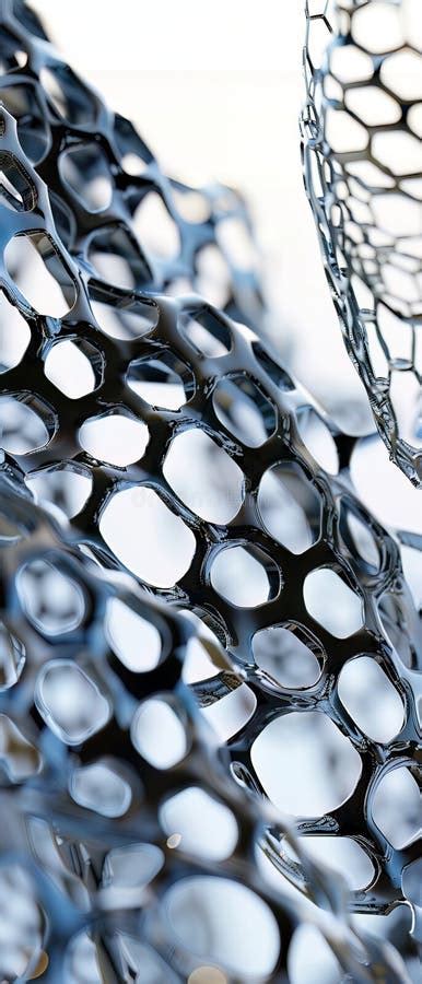 Futuristic Hexagonal Mesh A Concept For Advanced Materials Stock Illustration Illustration Of