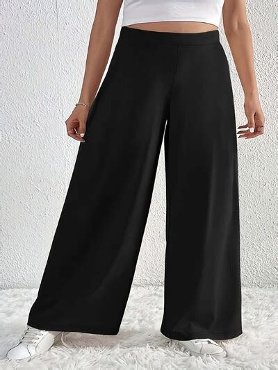 Badu Bg Дамски ежедневни панталони с широки крачоли лято 2024 г нови големи размери елегантен