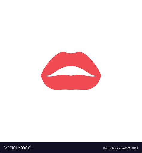 Lips Graphic Design Template Isolated Royalty Free Vector