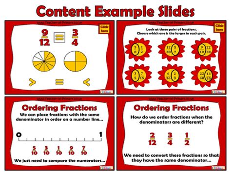 Comparing And Ordering Fractions Year 5 Teaching Resources