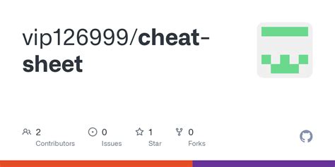 Cheat Sheetindexhtml At Main · Vip126999cheat Sheet · Github