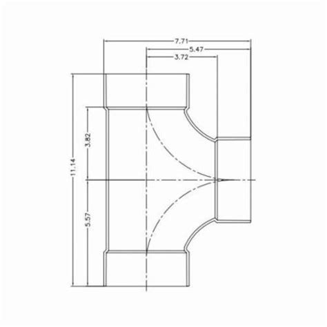 Pvc S W Sdr 35 Two Way Cleanout Tee 4 P1004
