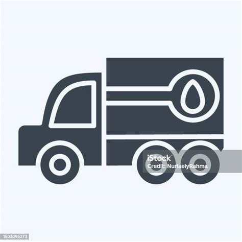 아이콘 연료 트럭 건설 차량 기호와 관련이 있습니다 글리프 스타일 심플한 디자인 편집 가능 간단한 그림 0명에 대한 스톡 벡터 아트 및 기타 이미지 Istock
