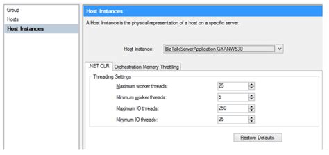 Biztalk Settings Dashboard Host Instance Level Hooking Stuff Together