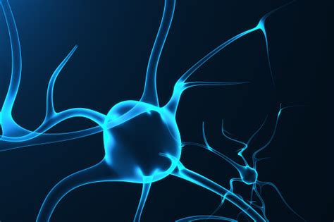 빛나는 링크 매듭을 가진 신경 세포의 개념적 그림 시 냅 스 및 전기 화학 신호를 보내는 신경 세포 전기 펄스 3d와 연관 뉴런의 신경 렌더링 3차원 형태에 대한 스톡 사진