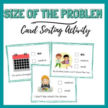 Size Of The Problem Sorting Activity By TheSweetOT TpT