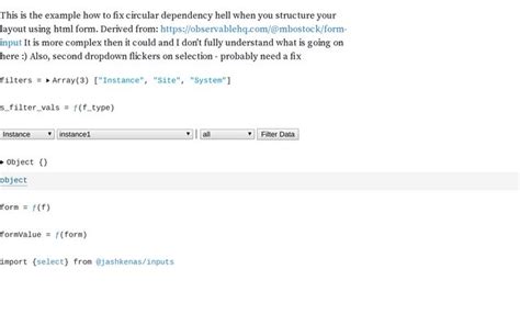 Circular Dependency Challenge Solution Using Html Form Dmitry