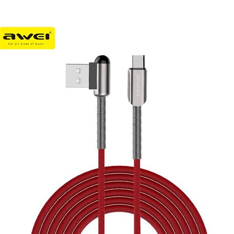 Awei Cl 23 Type C L Type Super Fast Charge Data Charging Cable 24a Red Shopee Philippines