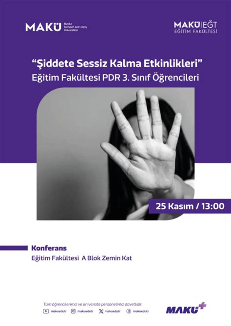 Şiddete Sessiz Kalma Etkinlikleri